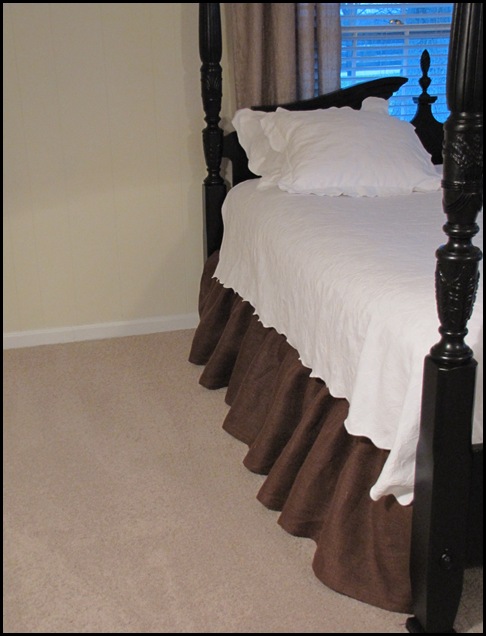 Velcro Burlap Bed skirt - Beneath My Heart